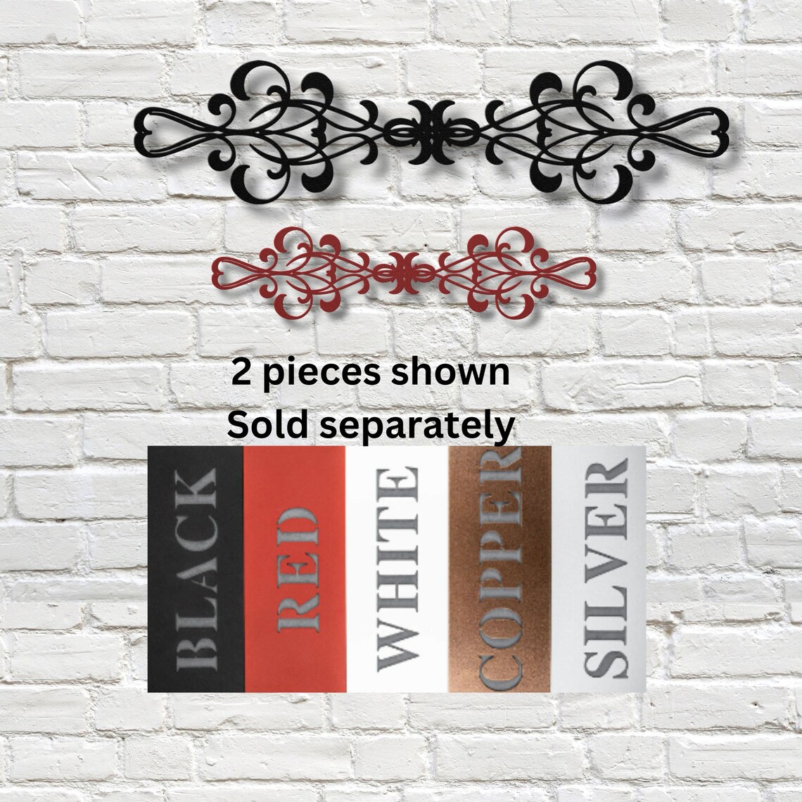 Metal Decorative Scroll Wall Art | Metallic Scrolls Indoor Outdoor Wall ...