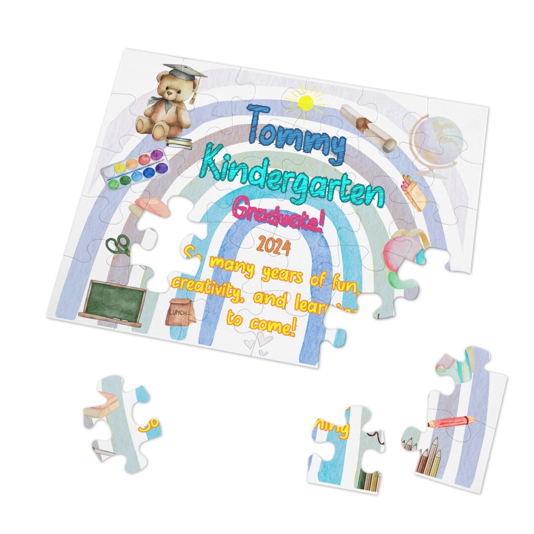 Personalized Kindergarten Graduation Puzzle, Pre-k Grad Gift, Custom ...