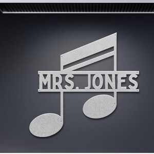 Custom Music Teacher Name Sign, Musical Notes Sign, Music Teacher ...