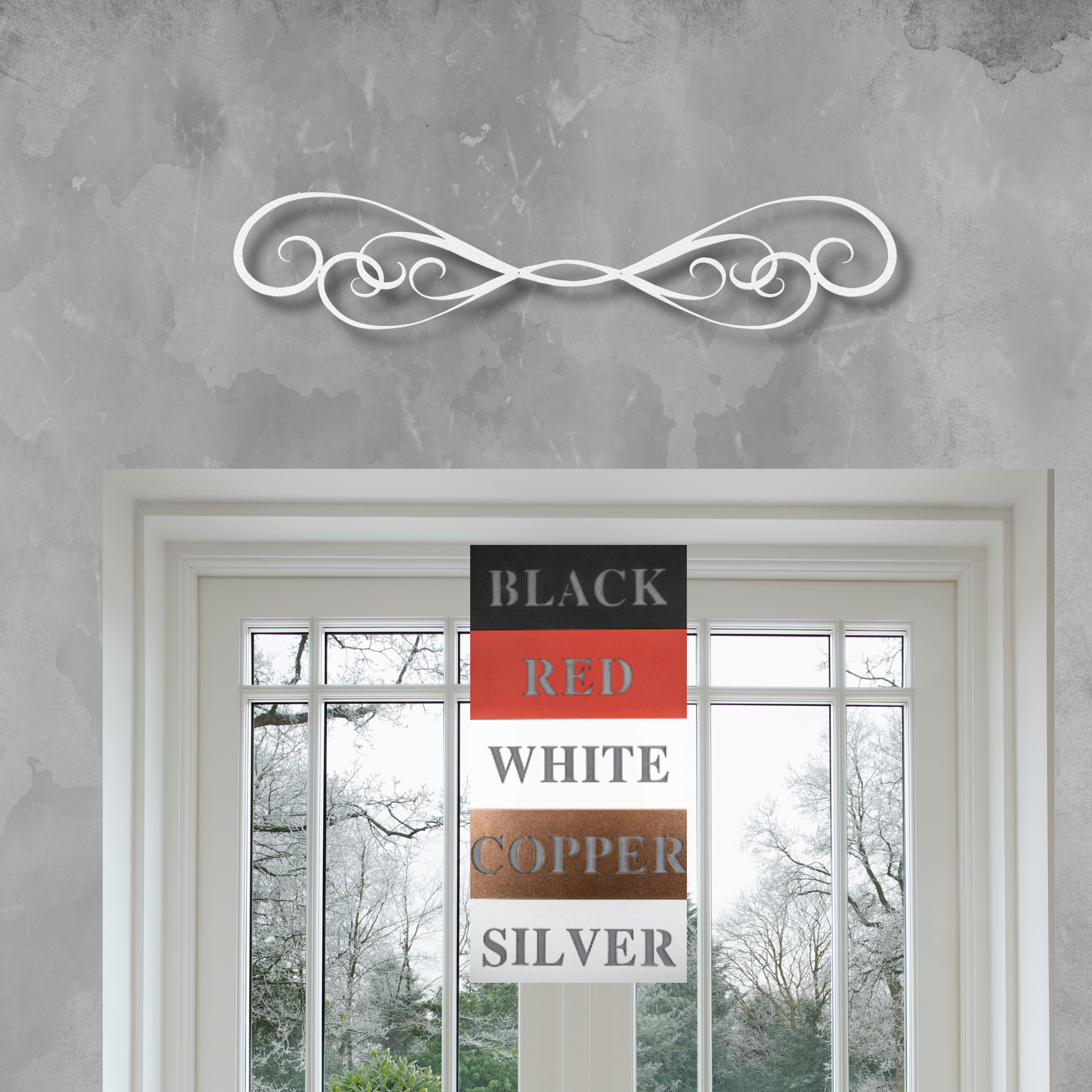 Metal Scroll, Metal Scroll Wall Art, Metal Vine, Rustic Farmhouse Wall ...