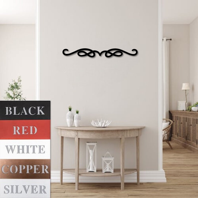 Metal Scroll, Metal Scroll Wall Art, Metal Vine, Rustic Farmhouse Wall ...