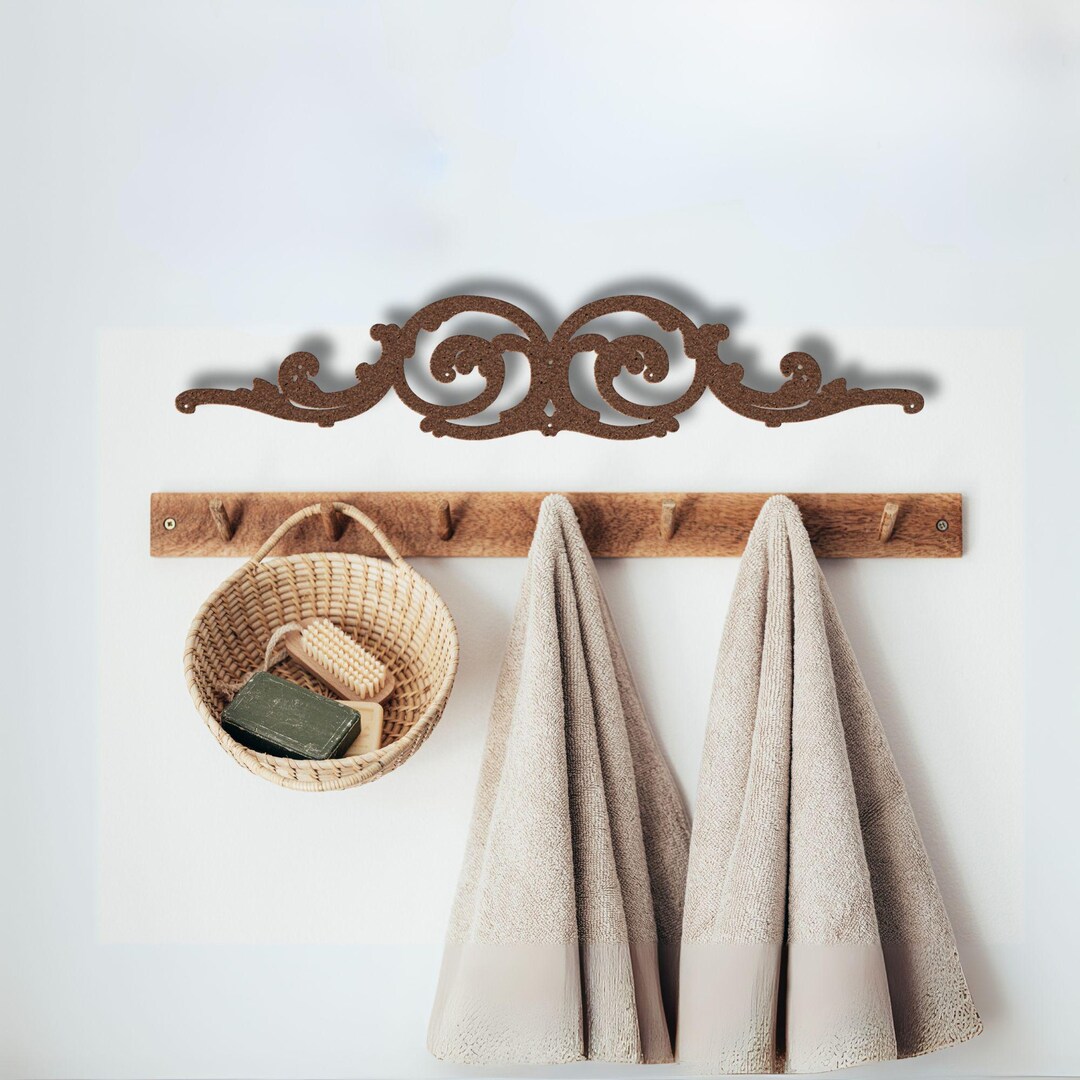 Metal Scroll Wall Decor, Symmetrical Door Crown, Decorative Over Window ...