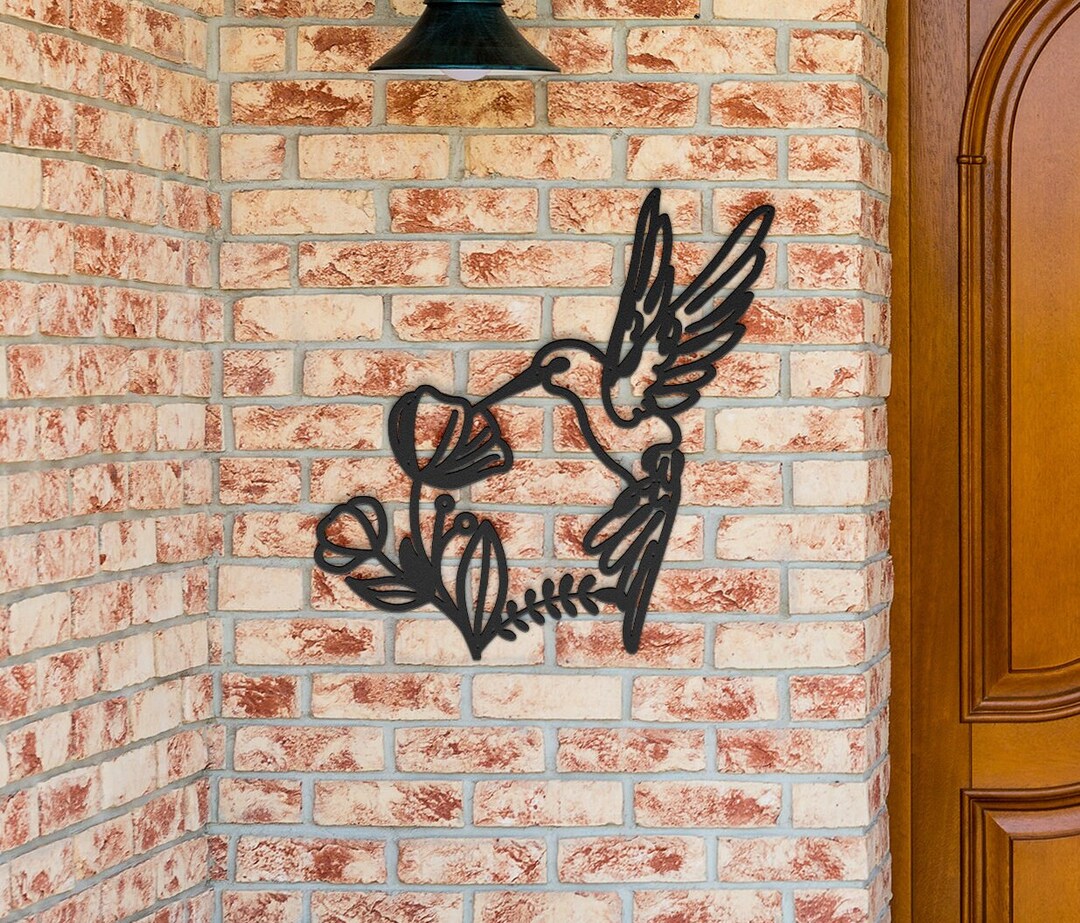 Metal Hummingbird, Metal Bird Wall Art, Bird Wall Decor, Outdoor Bird ...