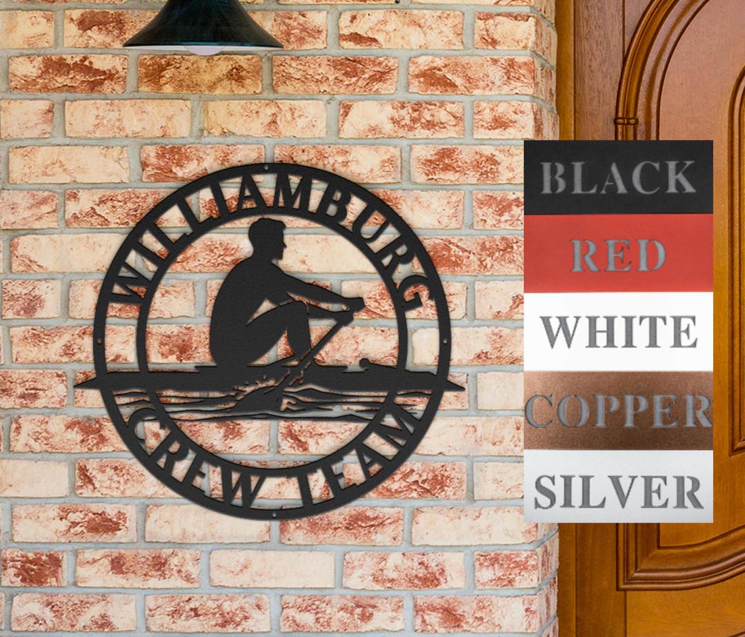 Rowing Sign, Rowing Gift, Outdoor Crew Team Signs, Scull Rower Gift ...
