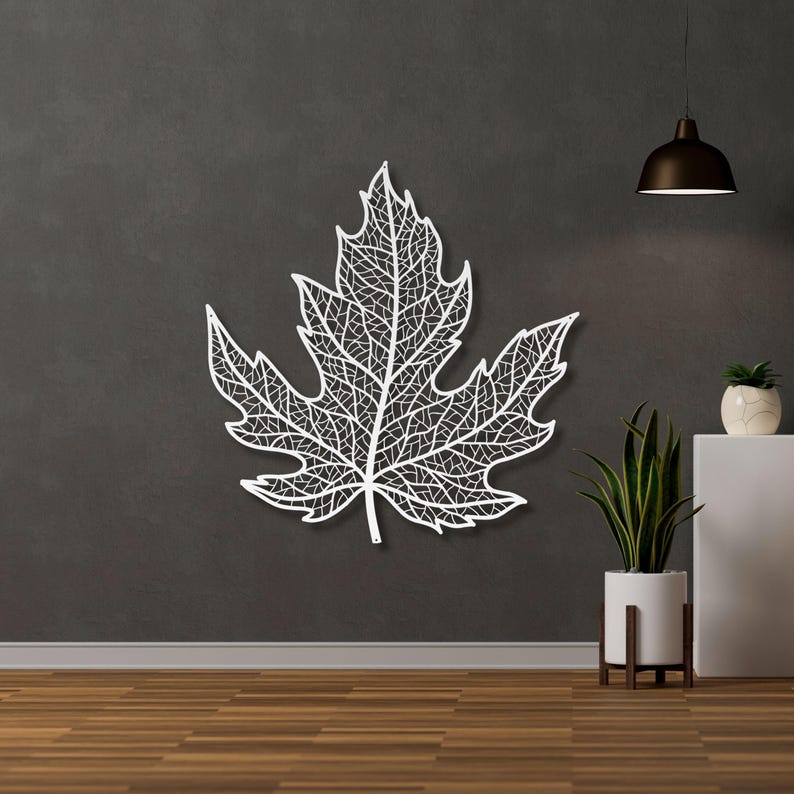 Metal Maple Leaf Wall Decor, Sugar Maple Wall Art, Autumn Housewarming ...