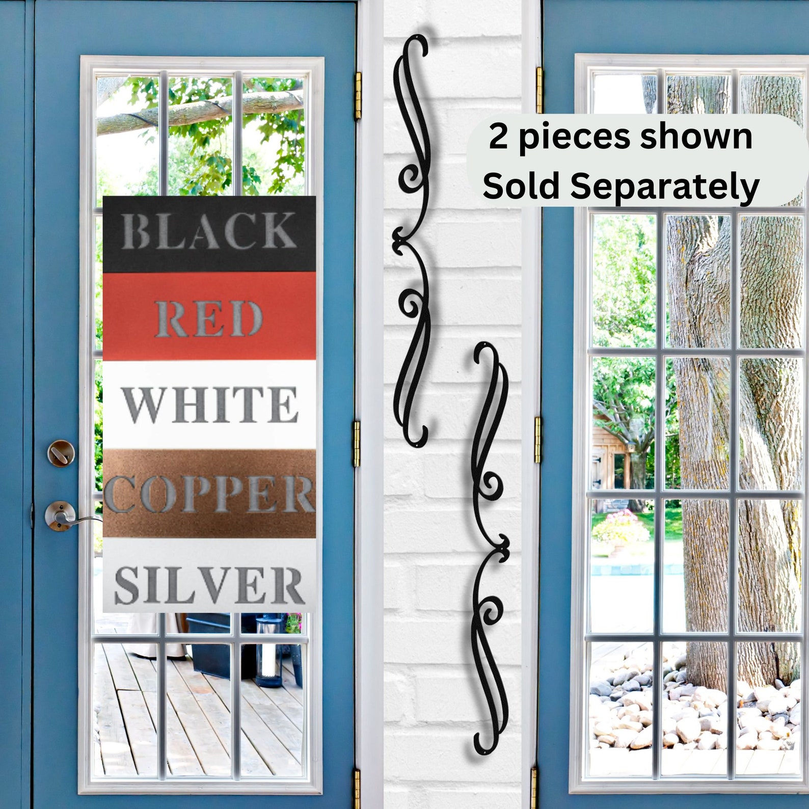 Metal Scroll, Metal Scroll Wall Art, Narrow Metal Swirl, Rustic ...