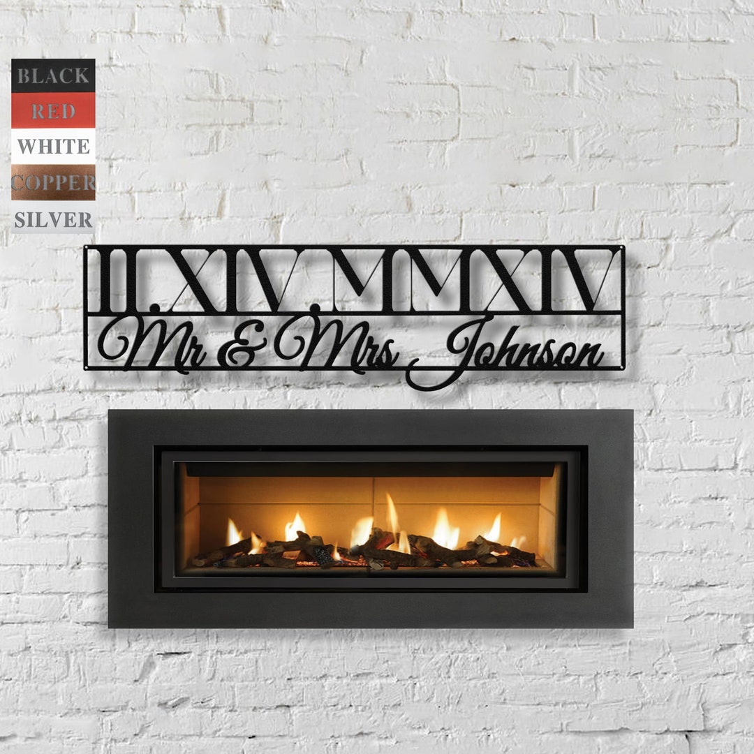 Mr and Mrs Wedding Sign, Anniversary Wall Decor, Metal Wedding Keepsake ...