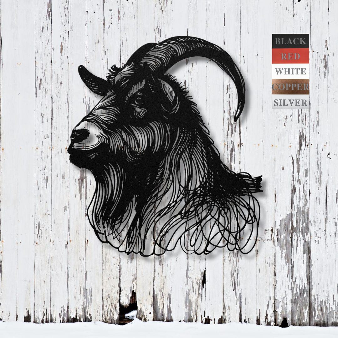 Goat Wall Art, Goat Farmer Gift, Victorian Goat, Cottagecore Goat ...