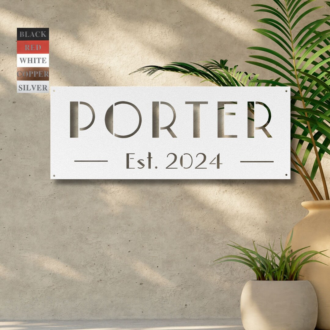 Custom Art Deco Name Sign, Moderne Personalized Wall Decor, 20's Porch ...