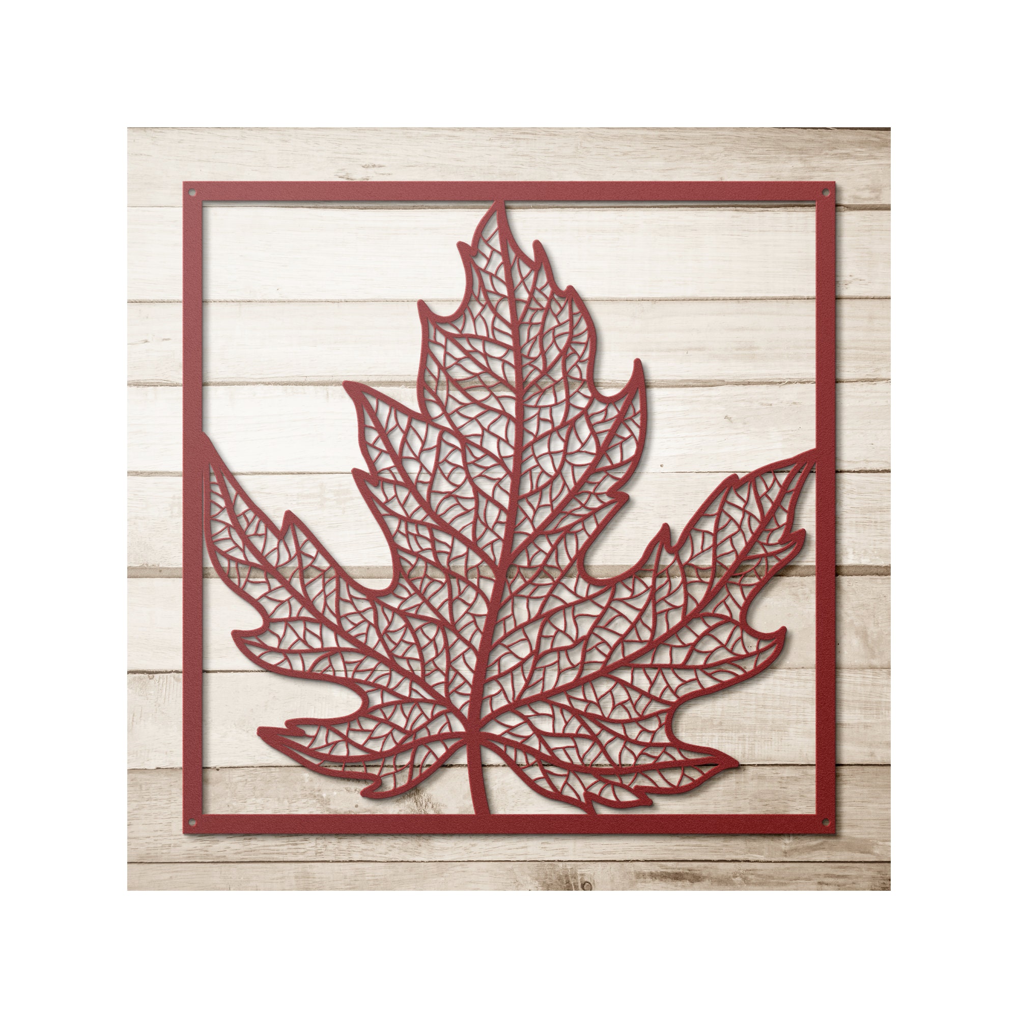 Metal Maple Leaf Wall Art Decor Autumn-inspired Indoor/outdoor Leaf ...
