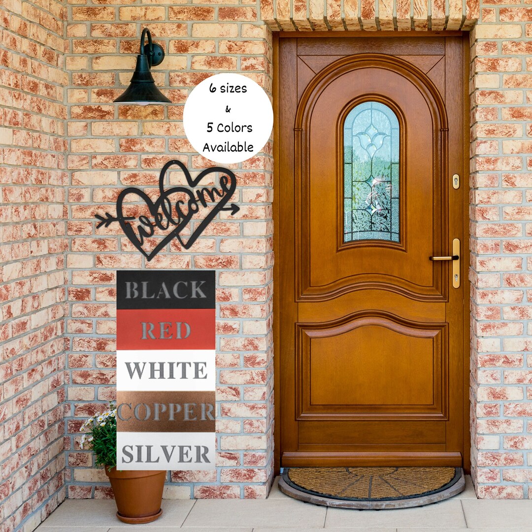 Valentine's Welcome Sign, Valentine Door Decoration, Heart Welcome Sign ...