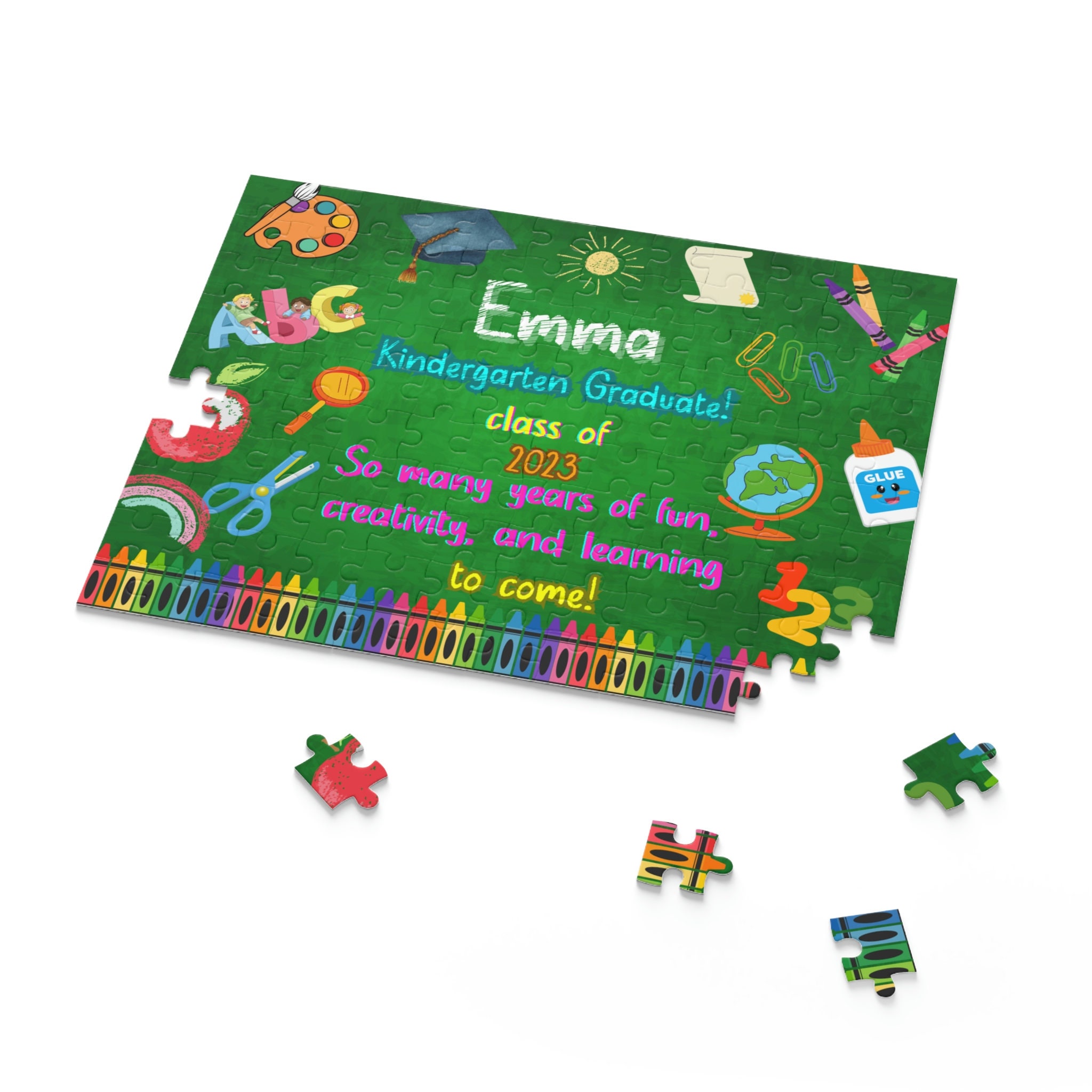 Personalized Kindergarten Graduation Puzzle, Personalized Pre-k ...
