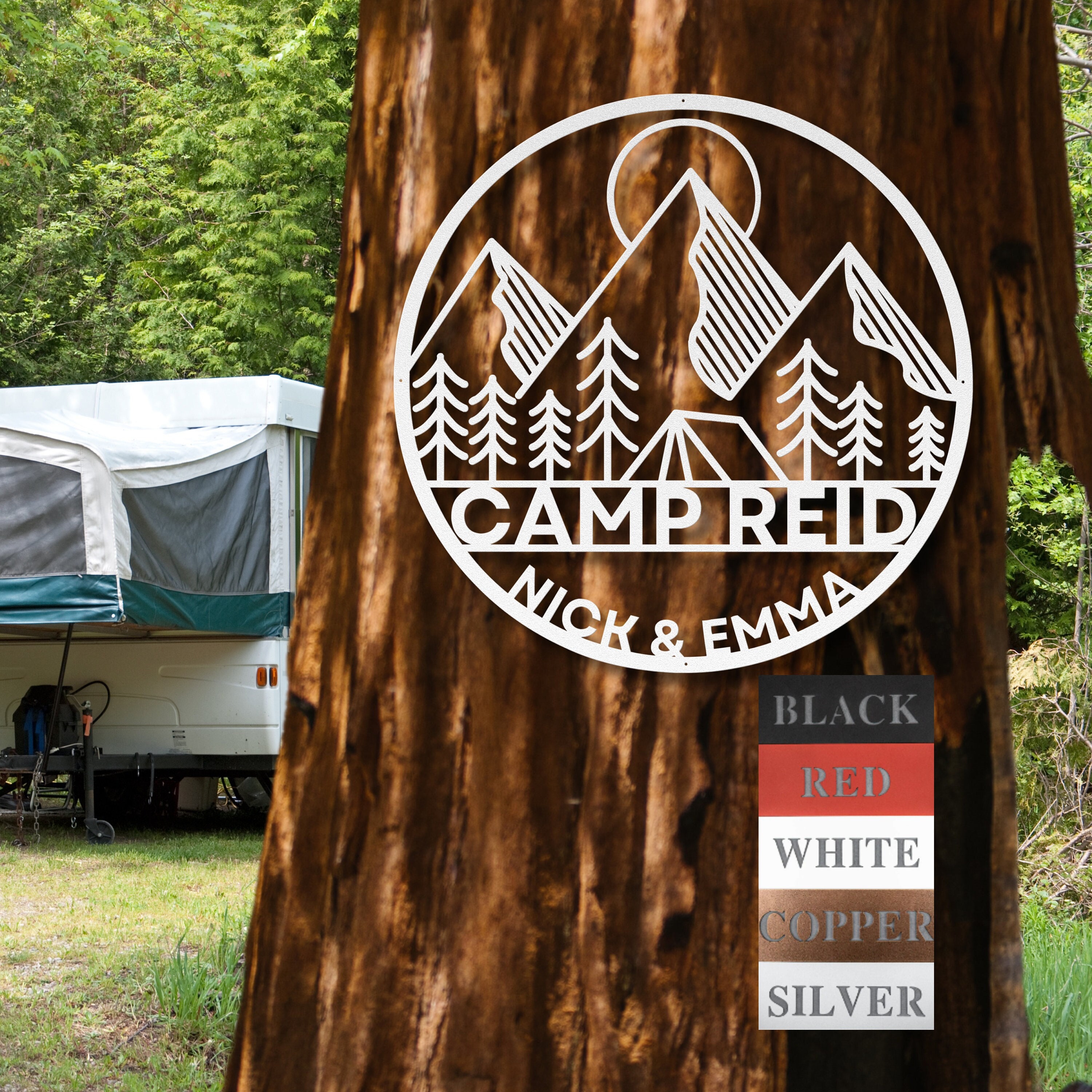 Camp Sign, Camp Signs Outdoor, Personalized Camp, Waterproof Camping ...