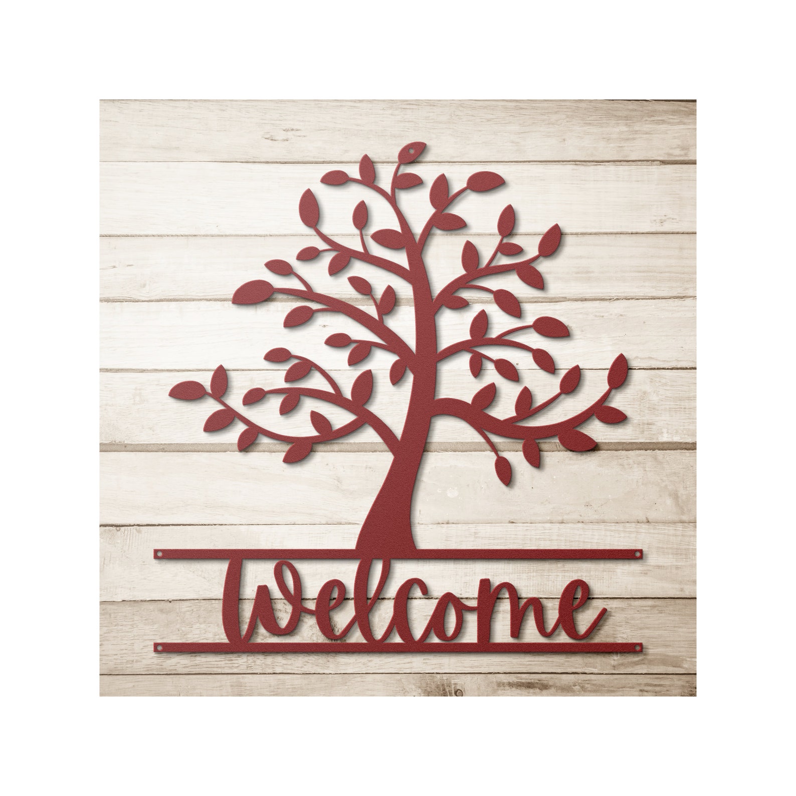 Metal Welcome Sign Tree Metal Welcome Sign for Outside - Etsy