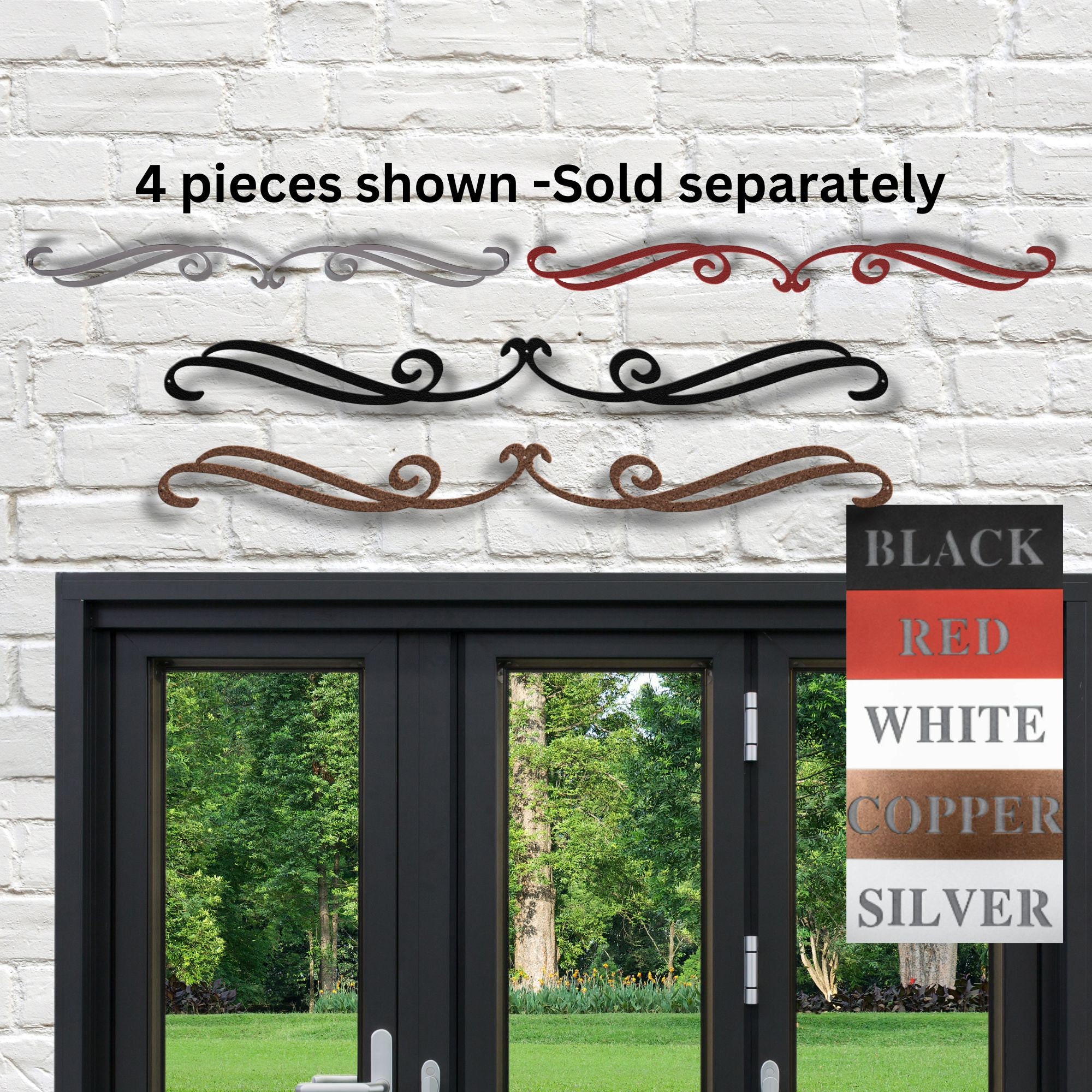 Metal Scroll, Metal Scroll Wall Art, Narrow Metal Swirl, Rustic ...
