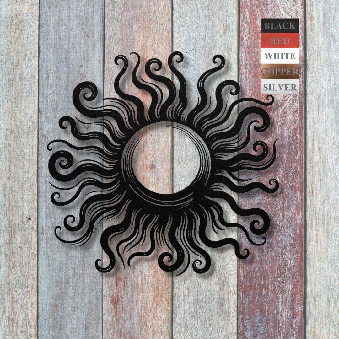 Metal Sun Outdoor Decor, Sunshine Wall Art, Unique Patio Wall Art ...