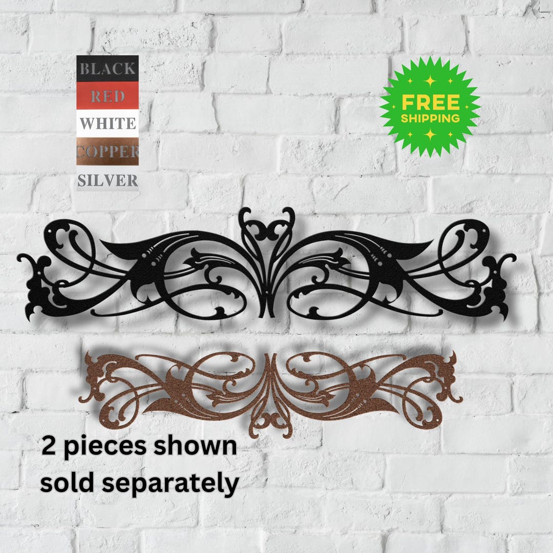 Metal Wall Scroll Victorian Decor | Decorative Door Header | Elegant ...
