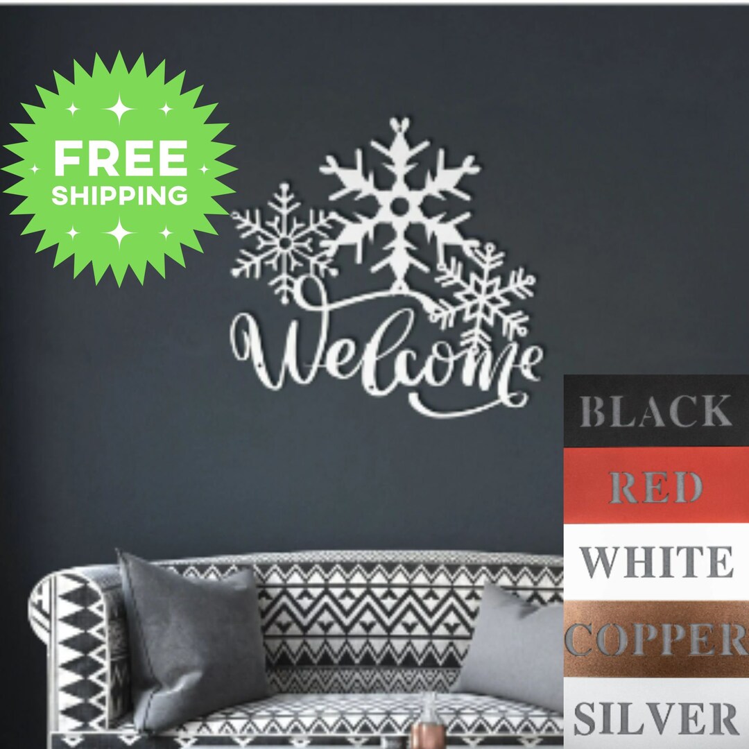 Winter Welcome Sign, Snowflake Sign, Snowflake Welcome Sign, Winter ...