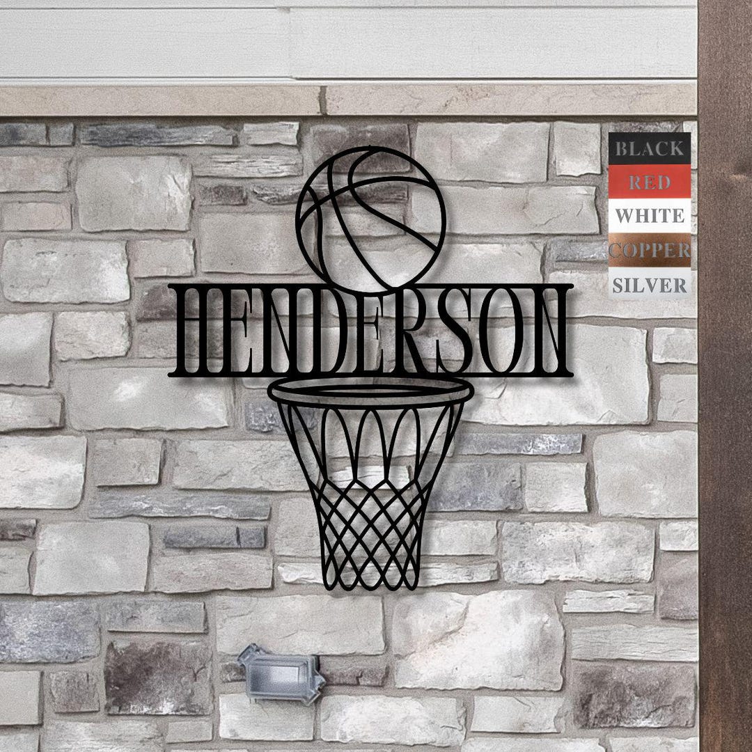 Basketball Porch Sign, Hoops Welcome Sign, Basketball Team Home, School ...
