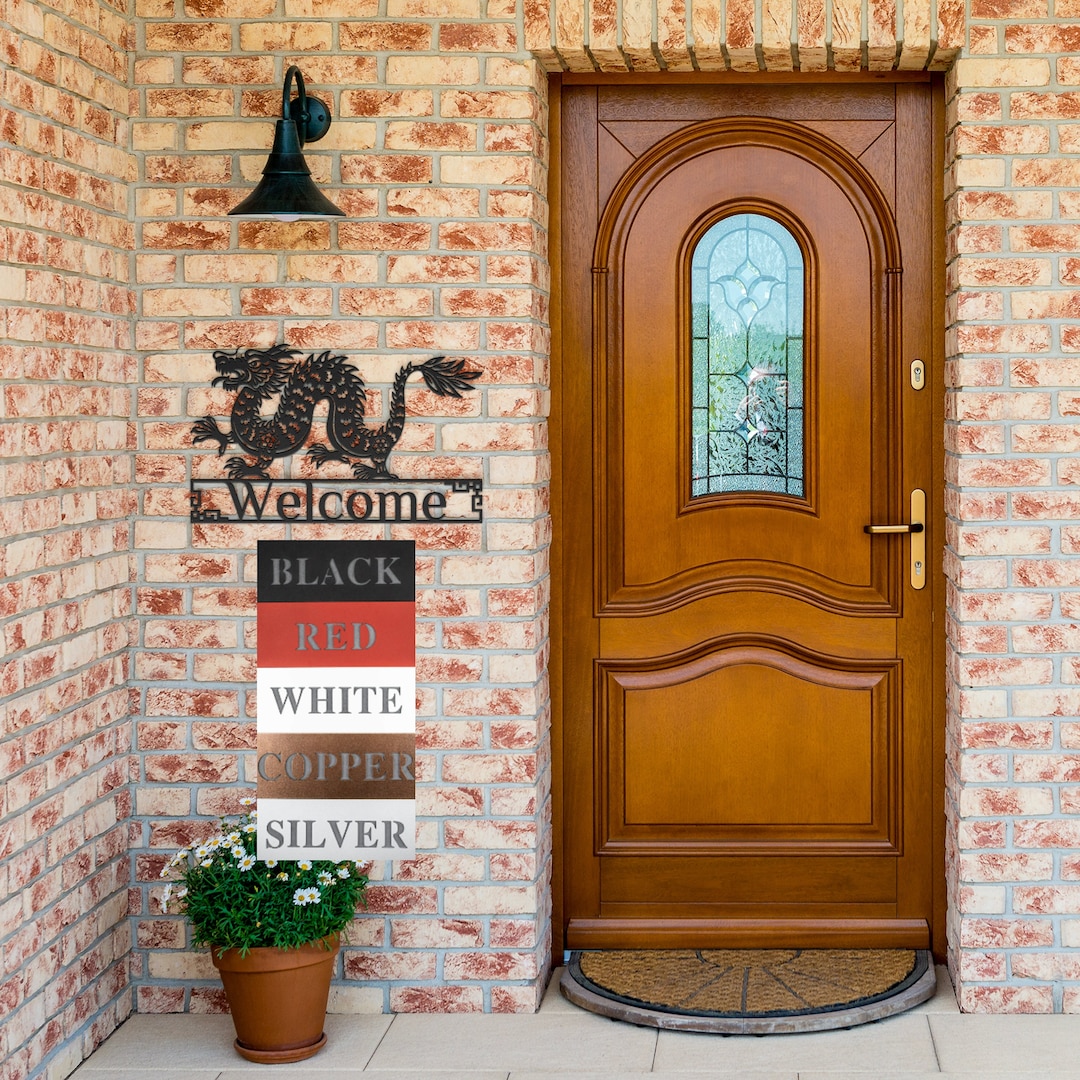 Chinese Dragon Welcome Sign - Year of the Dragon Decor - Indoor/outdoor ...