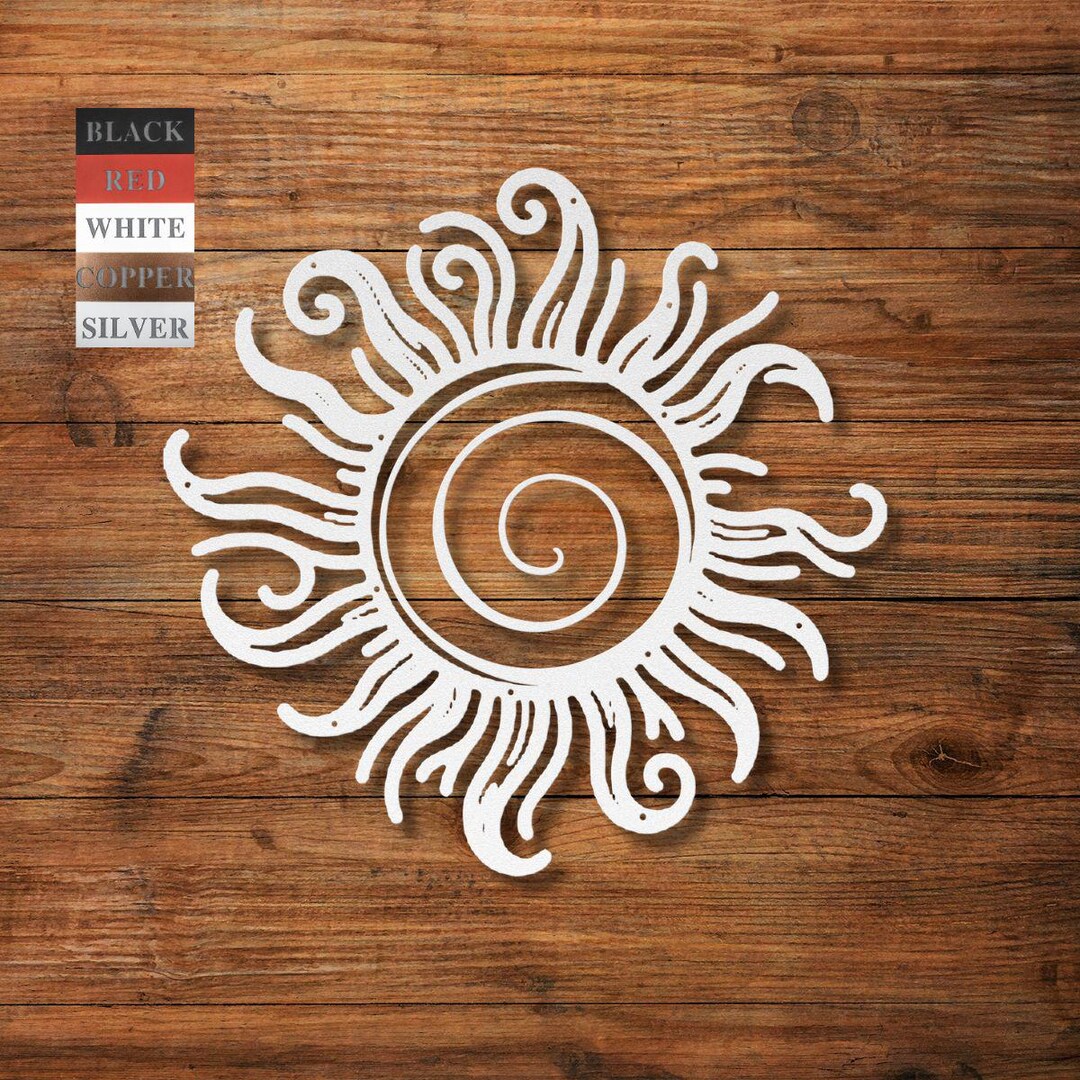 Metal Sun Outdoor Decor, Sunshine Wall Art, Unique Patio Wall Art ...