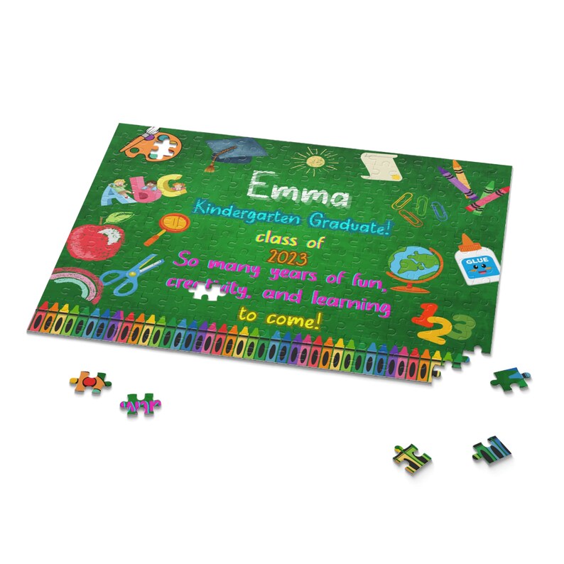 Personalized Kindergarten Graduation Puzzle, Personalized Pre-k ...