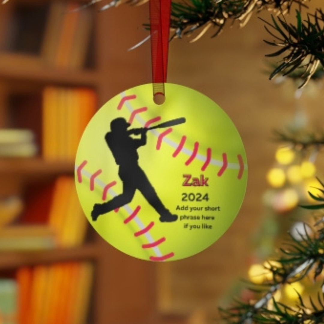 Softball Player Ornament, Personalized Softball Ornament, Custom ...