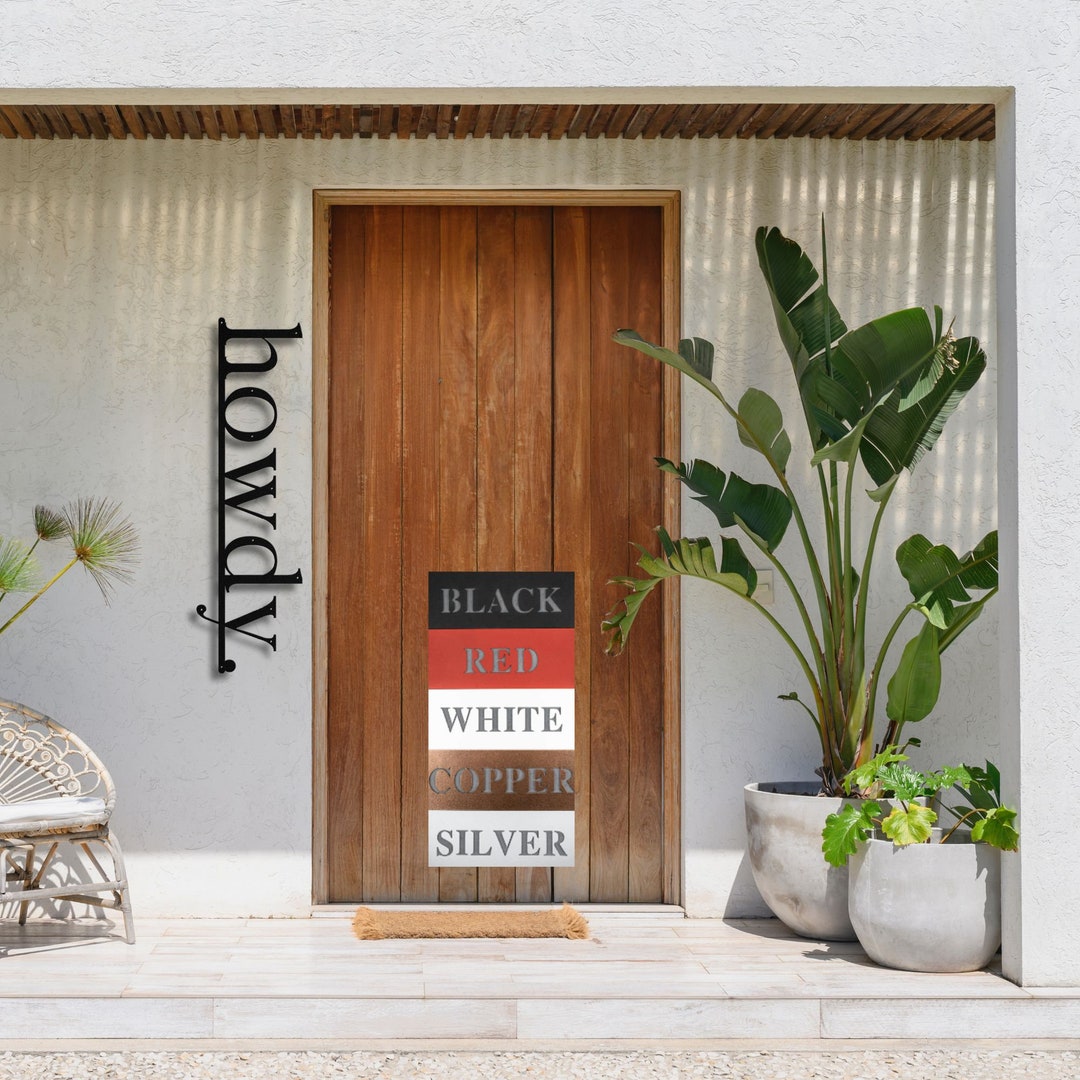 Howdy Metal Sign, Metal Outdoor Welcome Sign, Rustic Country Welcome ...