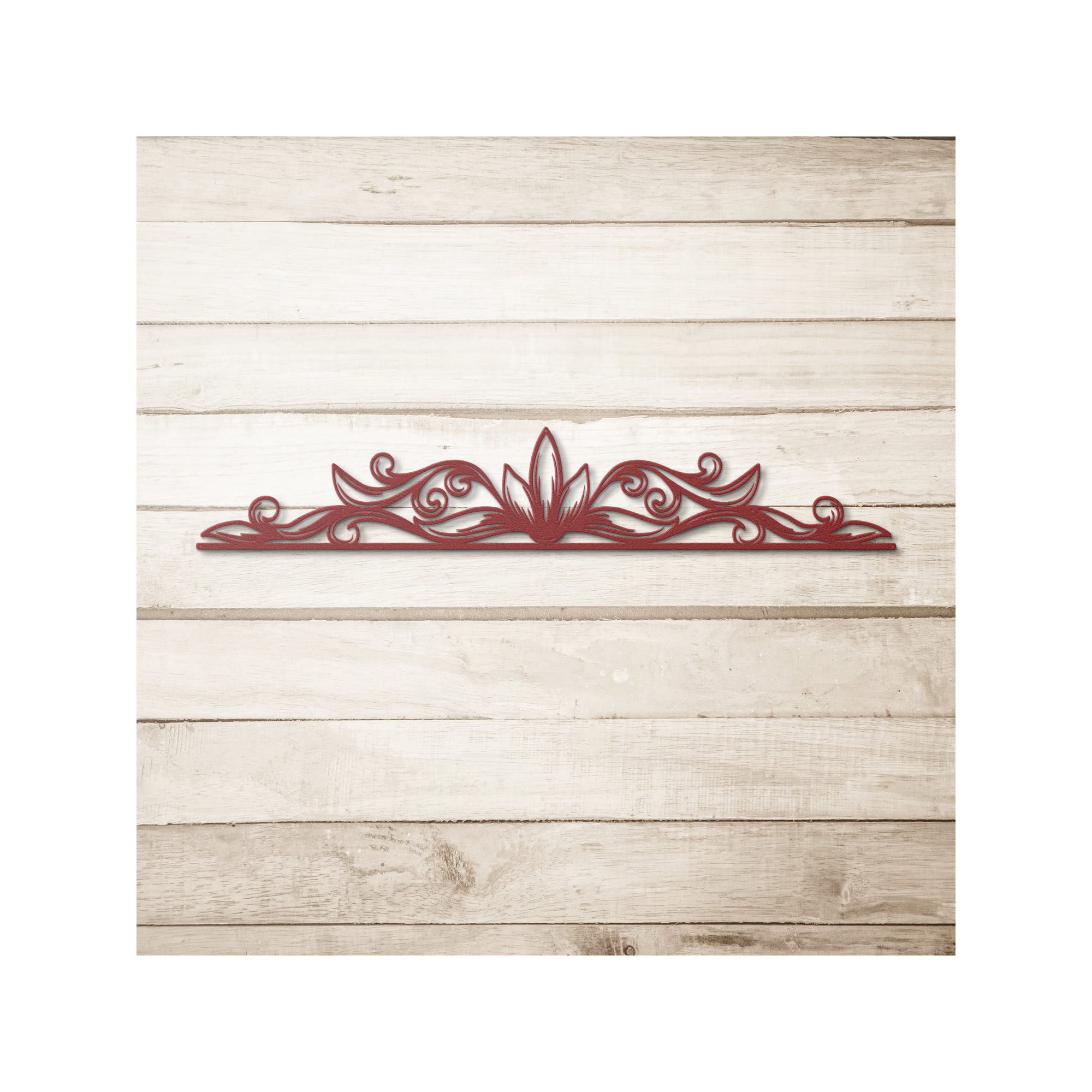 Wide Metal Scroll Wall Art, Victorian Metal Accent Decor, Short Metal ...