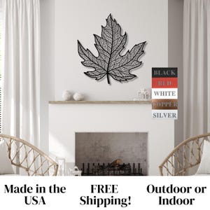 Metal Maple Leaf Wall Decor, Sugar Maple Wall Art, Autumn Housewarming ...