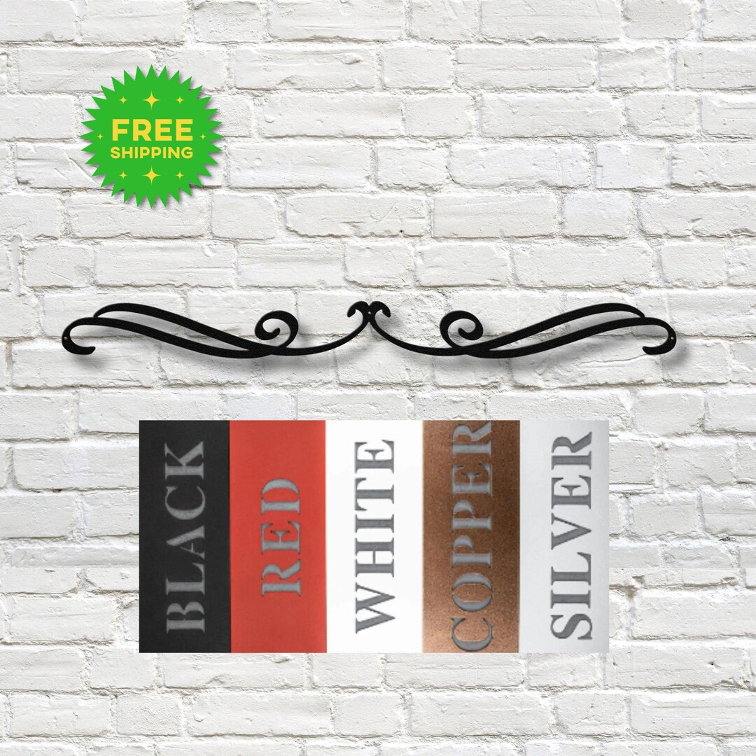 Metal Scroll, Metal Scroll Wall Art, Narrow Metal Swirl, Rustic ...