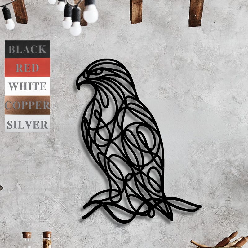 Metal Hawk Wall Art - Etsy