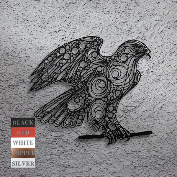 Metal Hawk Wall Art - Etsy