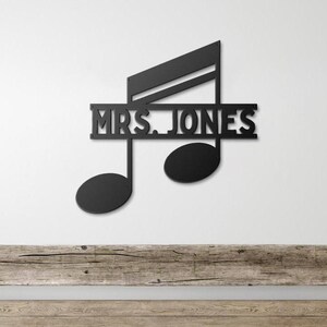 Custom Music Teacher Name Sign, Musical Notes Sign, Music Teacher ...