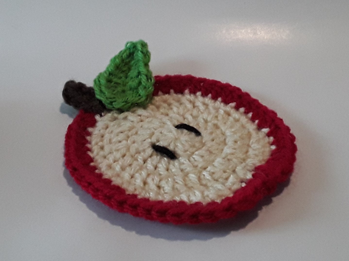 Crochet Apple Coaster Pattern Fruit Coaster PDF - Etsy