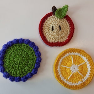 Crochet Fruit Coaster Patterns - PDF Instructions Only - Etsy