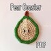 Crochet Pear Coaster Pattern PDF Only - Etsy
