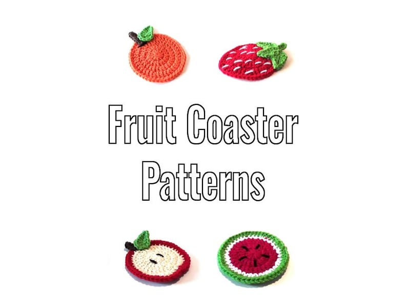 Crochet Fruit Coaster Patterns - PDF Instructions Only - Etsy