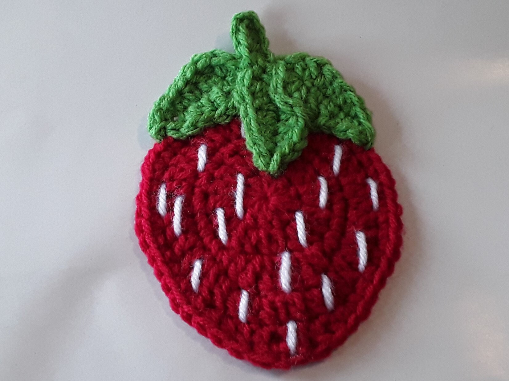 Crochet Strawberry Coaster Pattern PDF - Etsy