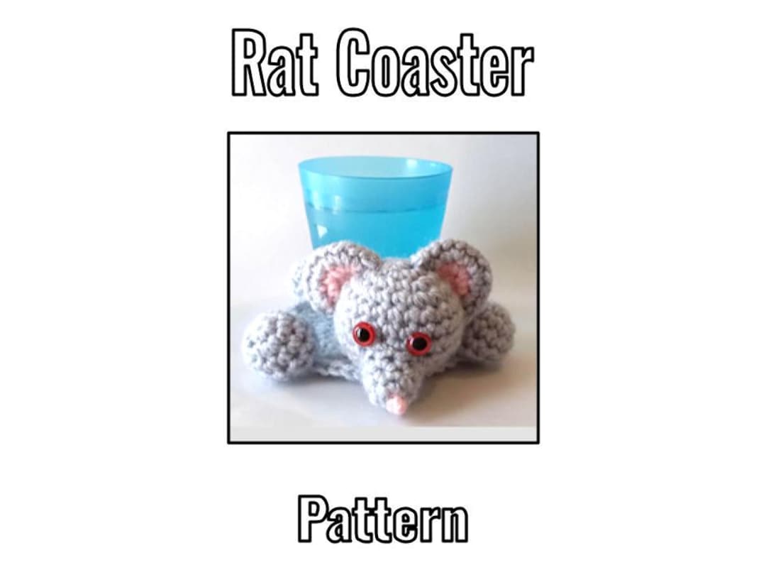 Crochet Rat Coaster Pattern - Animal Coaster - PDF Instructions Only - Etsy
