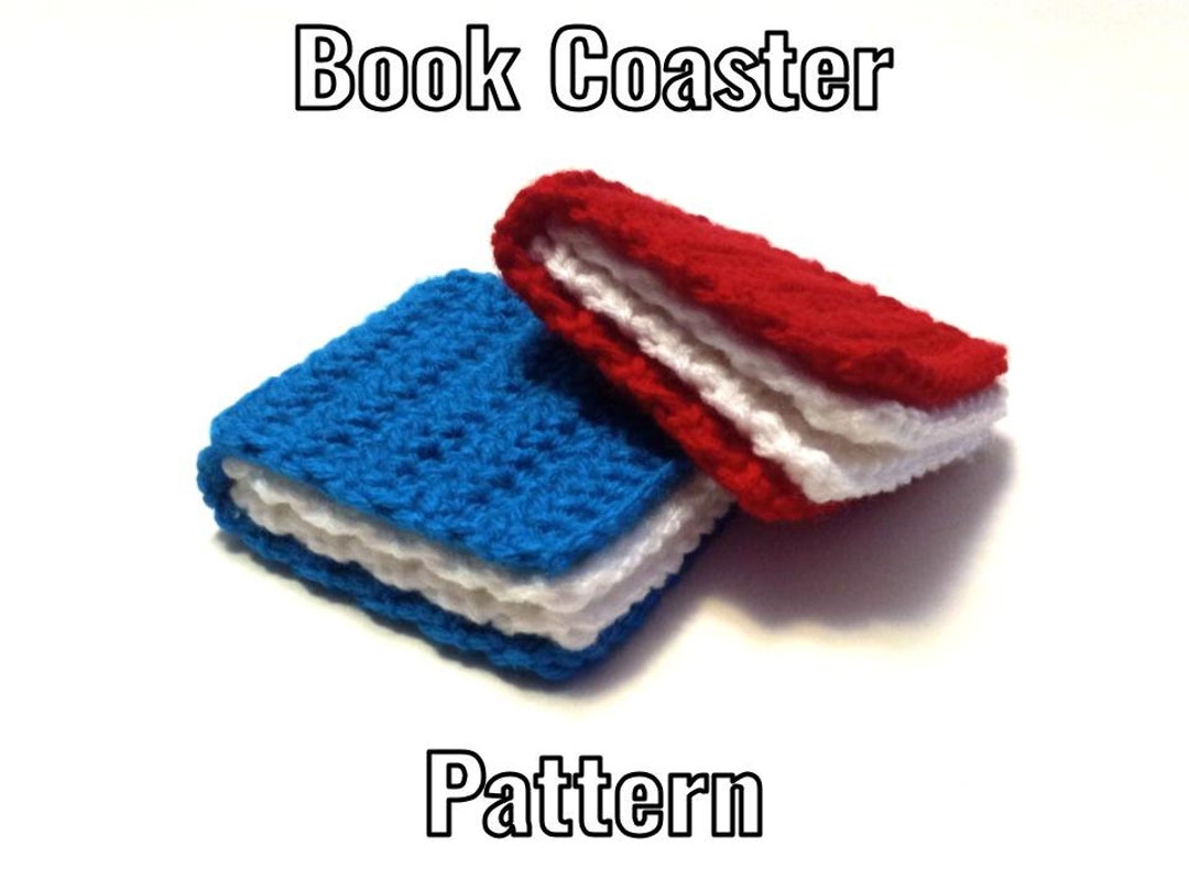 No Sew - Crochet Book Coasters Pattern - PDF Instructions Only - Etsy