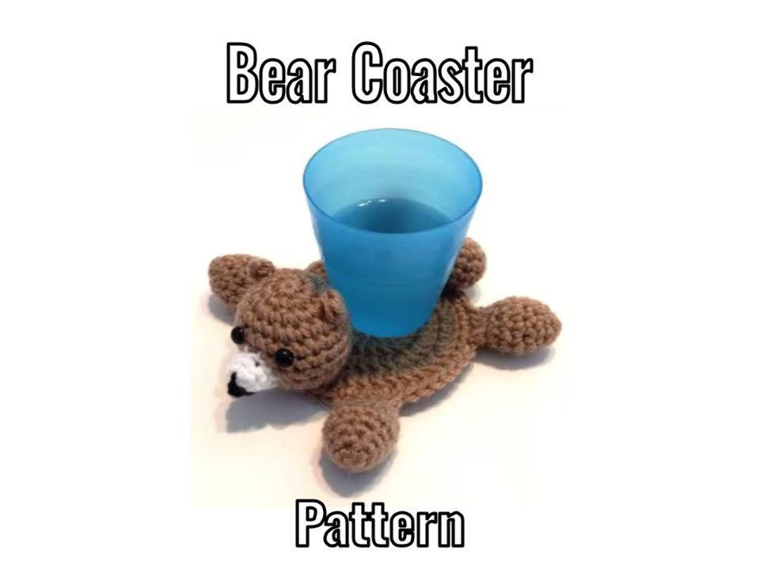 Crochet Bear Coaster Pattern - Animal Coaster - PDF Instructions Only ...