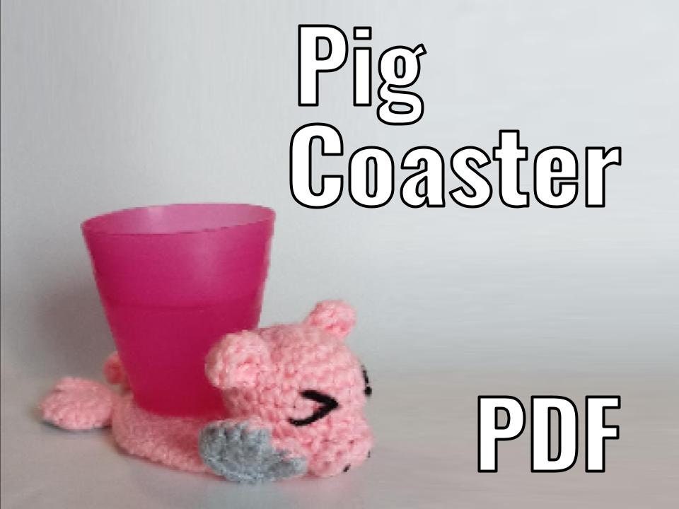 Crochet Pig Coaster Pattern Animal Coaster - Etsy