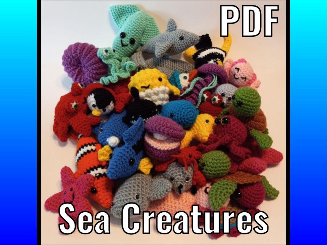 Crochet Sea Creature Patterns PDF Instructions Only - Etsy