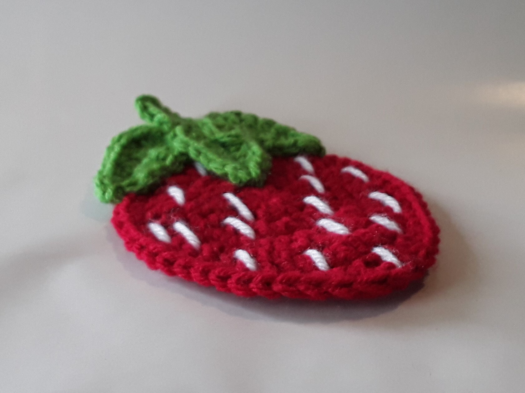 Crochet Strawberry Coaster Pattern PDF - Etsy
