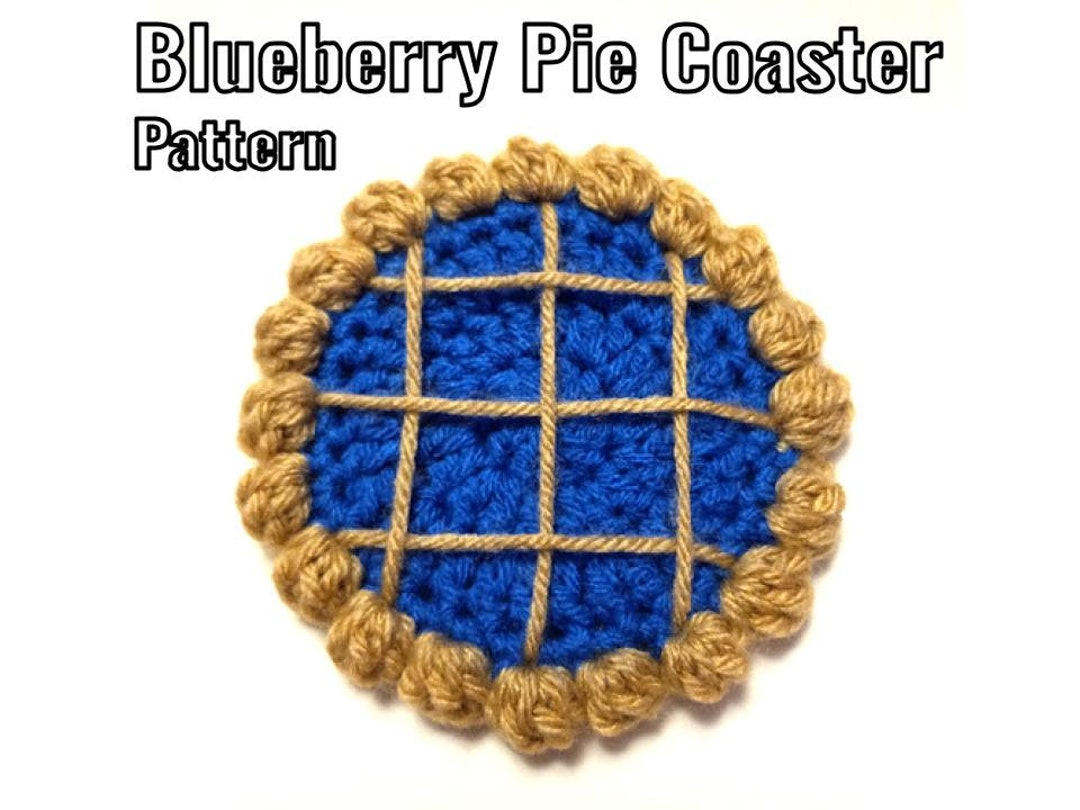 Crochet Blueberry Pie Coaster Pattern - PDF Instructions Only - Etsy