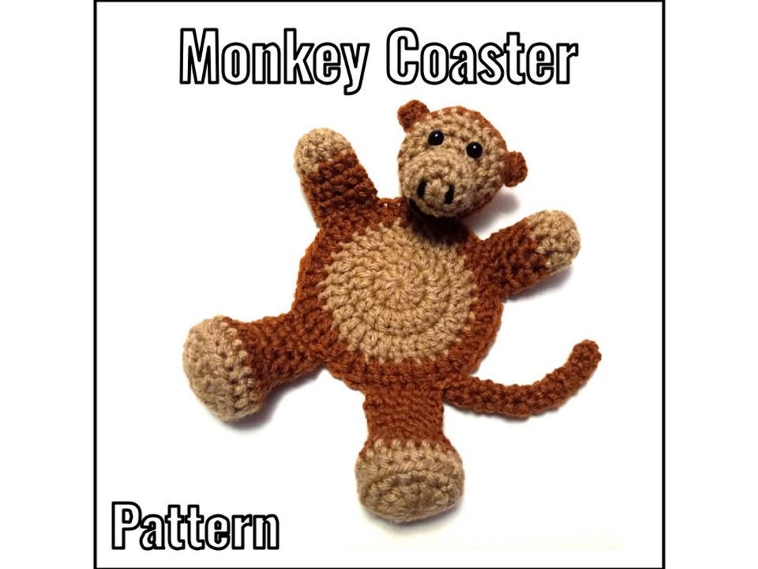 Crochet Monkey Coaster Pattern - PDF Instructions Only - Etsy