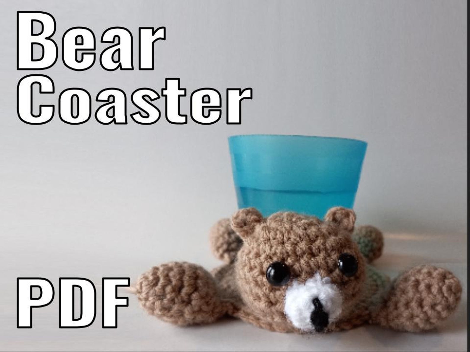 Crochet Bear Coaster Pattern Animal Coaster - Etsy