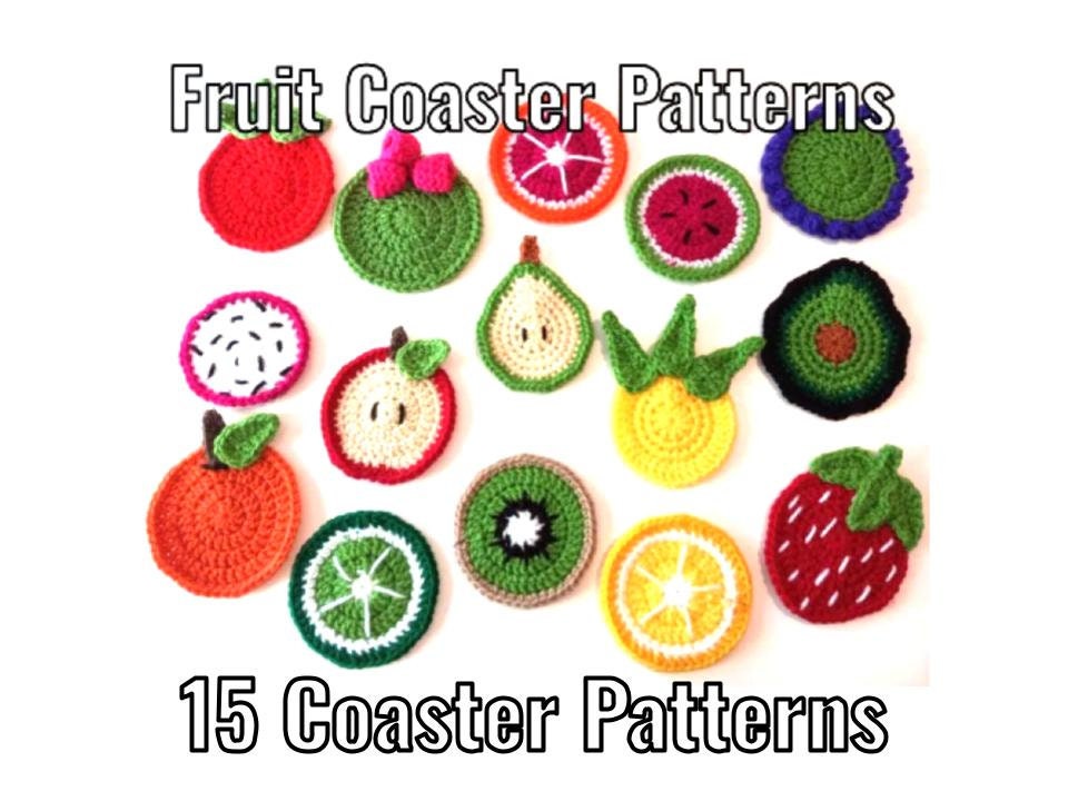Crochet Fruit Coaster Patterns - PDF Instructions Only - Etsy