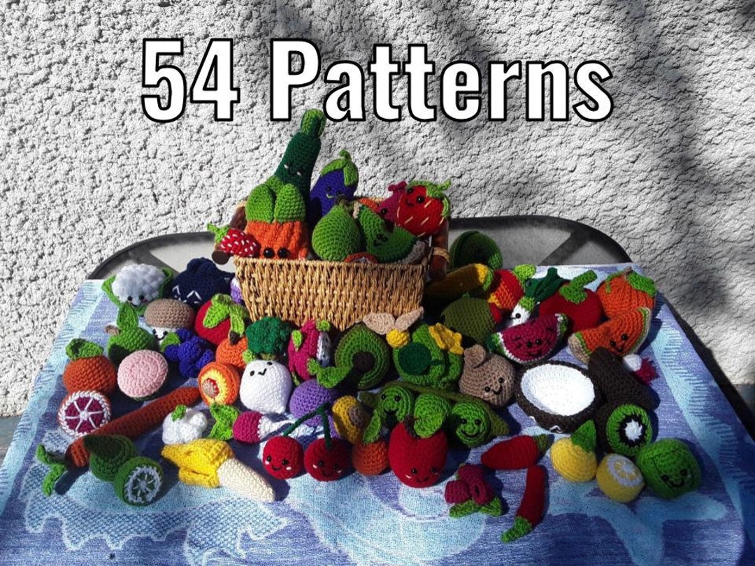 54 Fruit and Vegetable Crochet Patterns PDF - Etsy